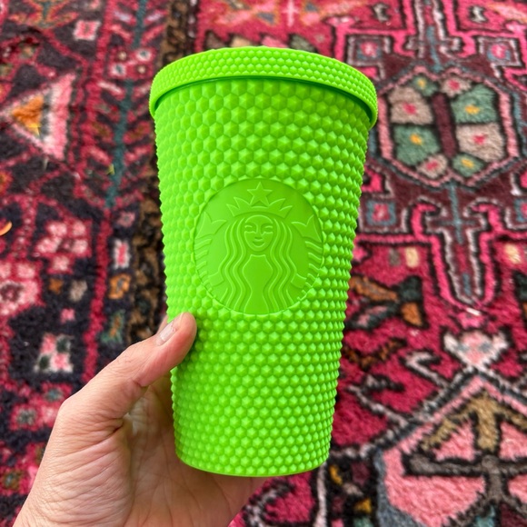 Starbucks | Kitchen | Starbucks Neon Bright Green Studded Tumbler Fall ...